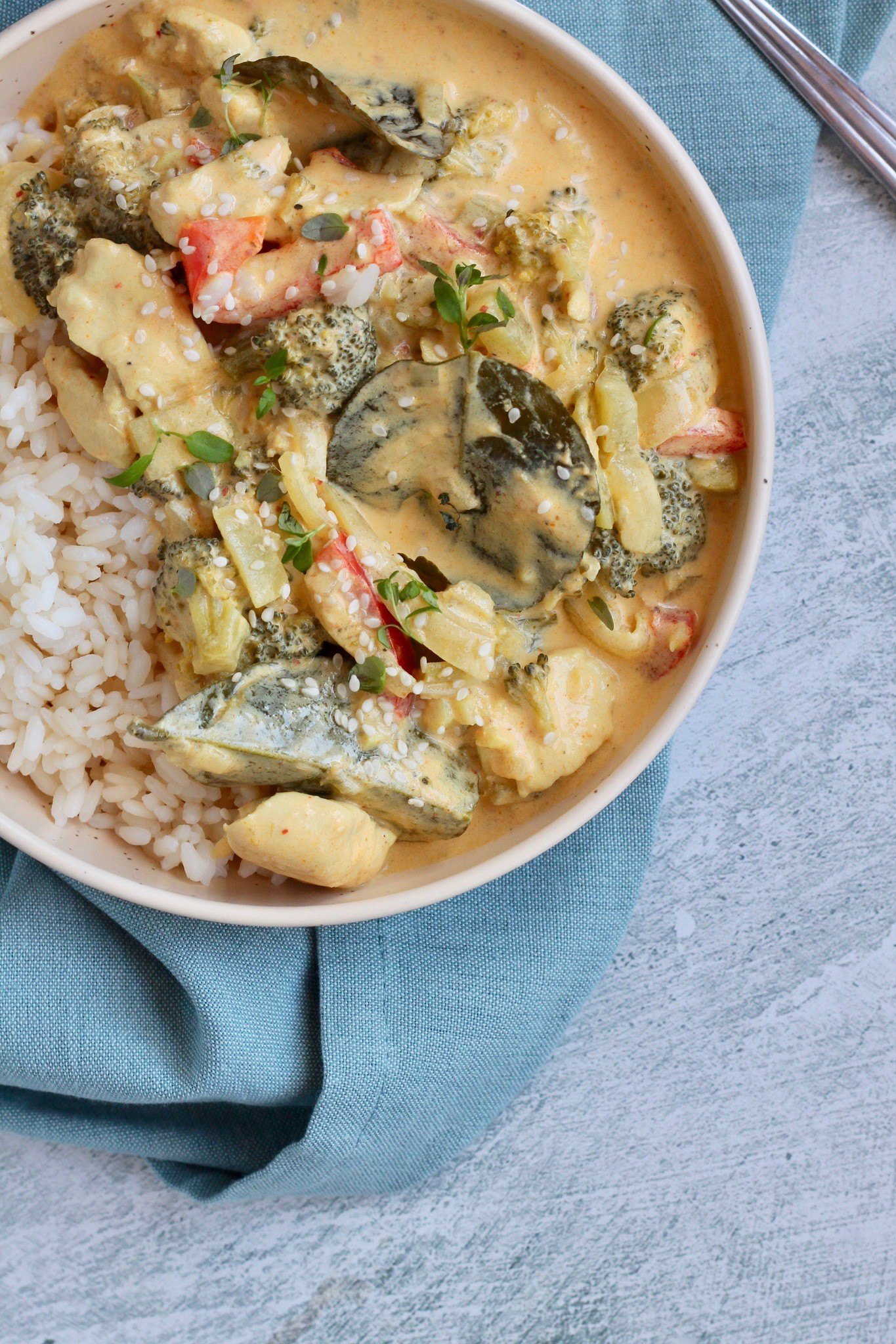 Panang karry med kylling - traditionel thailandsk curry