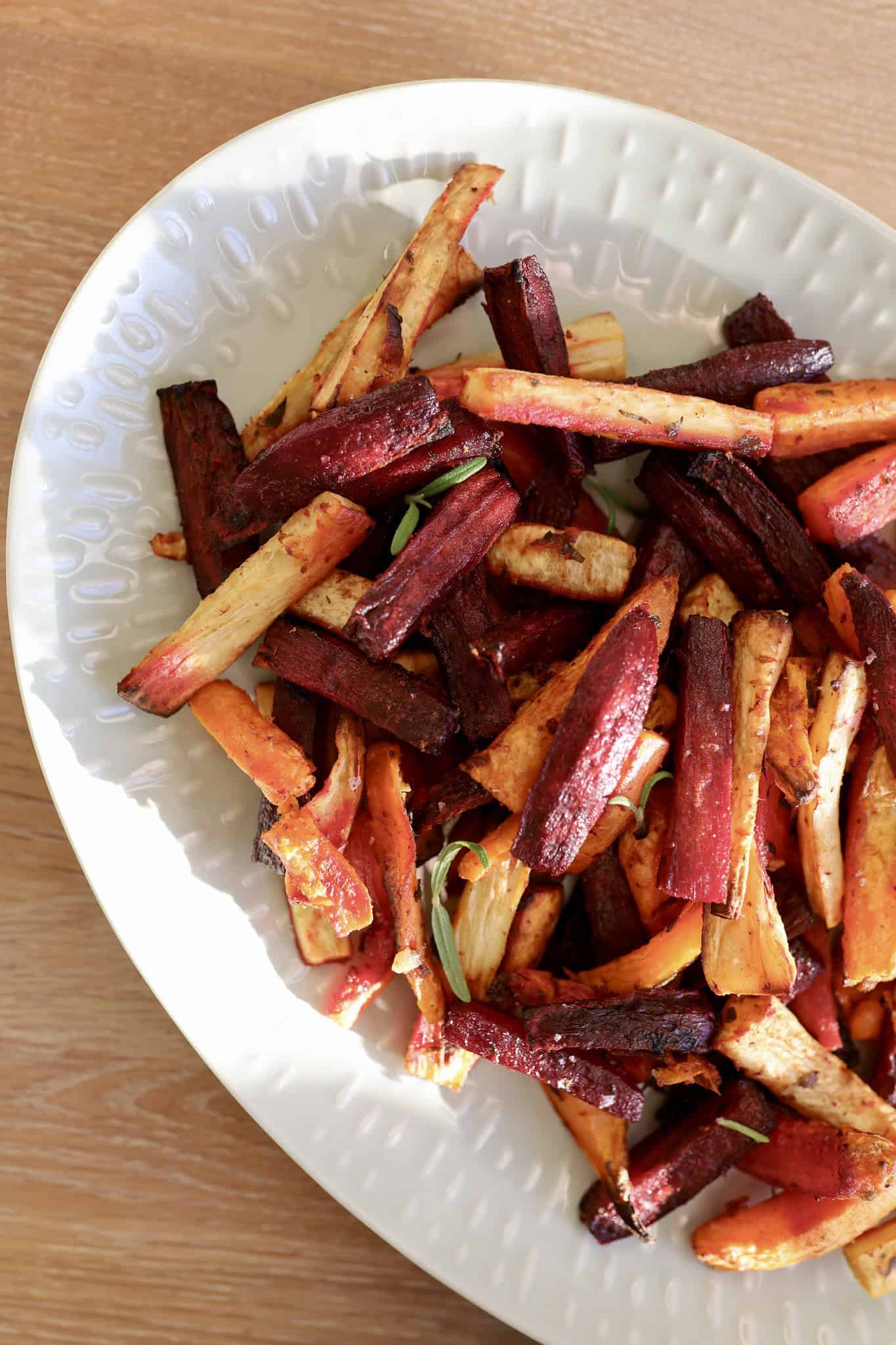 Bagte rodfrugter i ovn - nem opskrift med honning og sennep